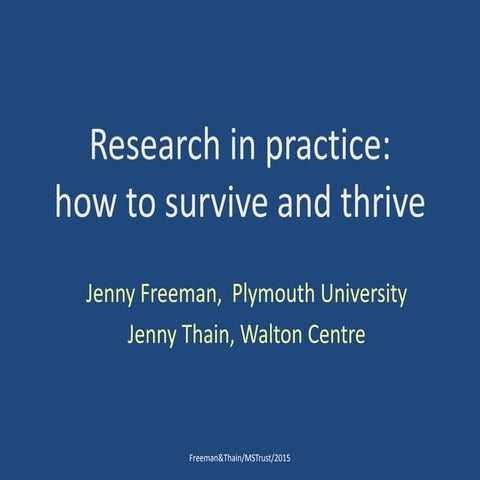 Research in practice: How to survive and thrive | PDF