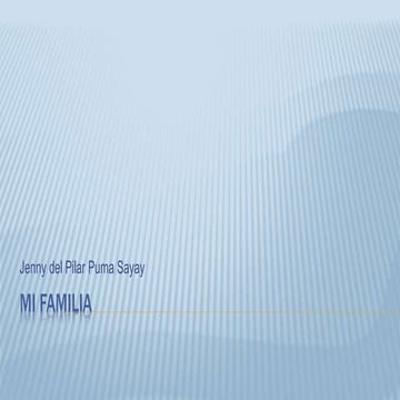 MI FAMILIA JENNY PUMA | PPT