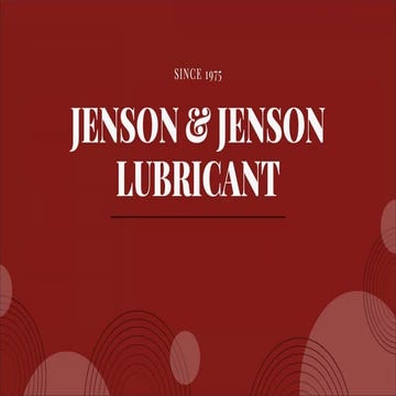 Jenson & Jenson Lubricant | PPT