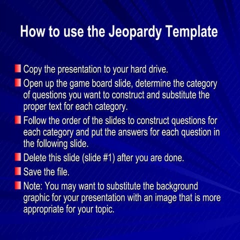 Google Slides Template - Jeopardy Game | PDF