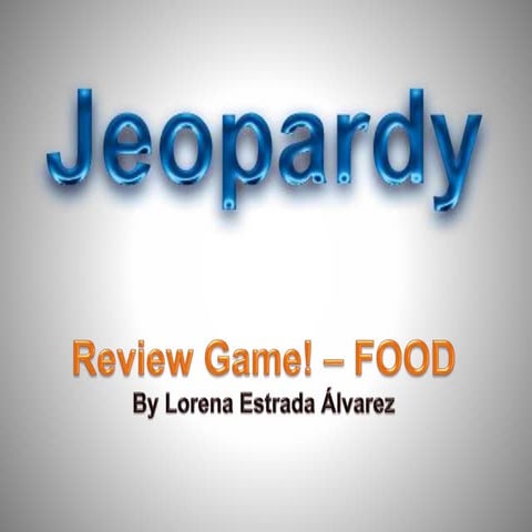 Jeopardy - Food | PPTX