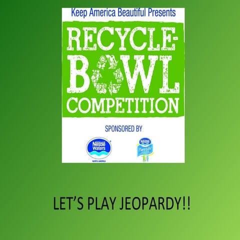 Jeopardy game recycle | PPT