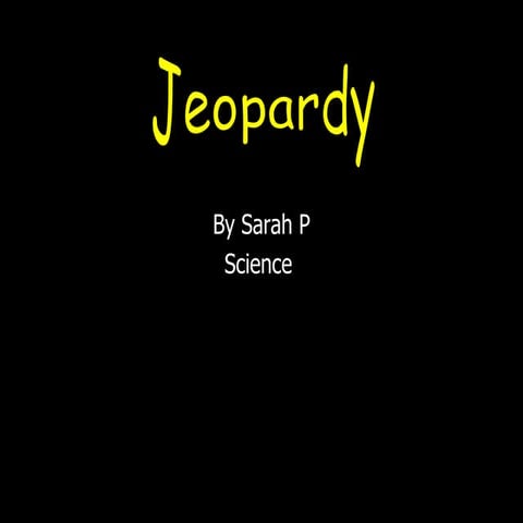 Jeopardy Sarah Energy | PPT