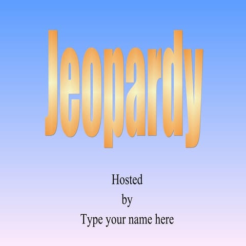 Jeopardy1 Template | PPT | Technology & Computing