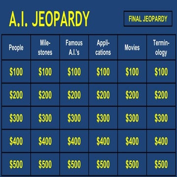 A.I. Jeopardy | PDF