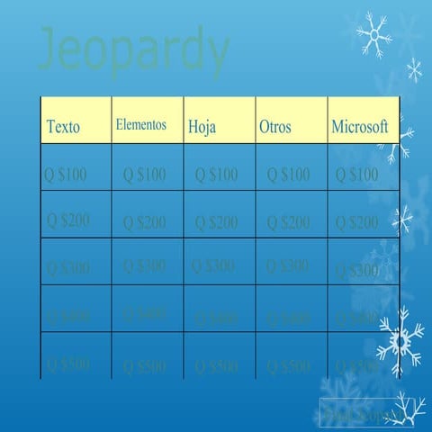 Jeopardy matematicas | PPTX