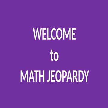 Interactive Math Jeopardy Game Covering Algebra, Geometry, Trigonometry ...