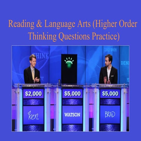 Jeopardy for Reading and Language Arts by Michael G. Sheppard | PPT