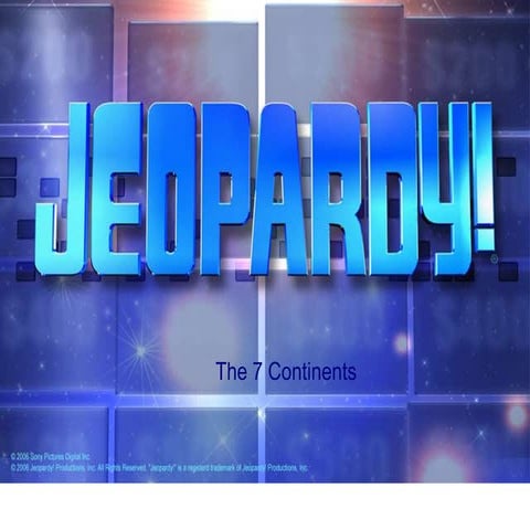 Jeopardy game f | PPTX | South America Travel | Travel Locations