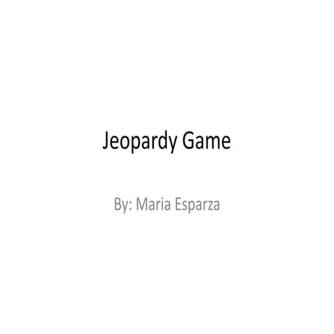 Jeopardy Game Fourth Grade Standards | PPTX