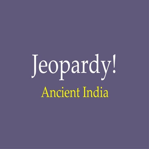 Jeopardy! India | PPT