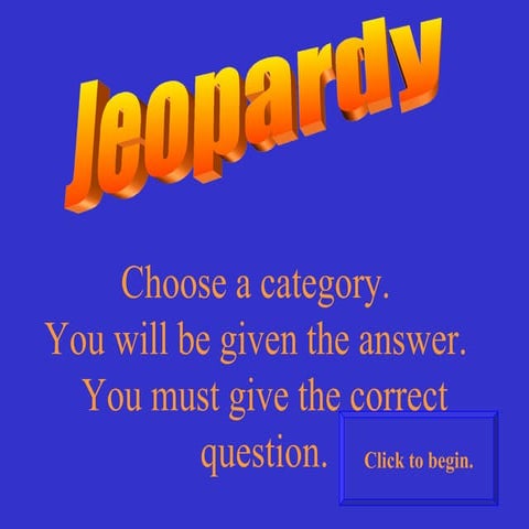 Jeopardy Number Sense | PPT