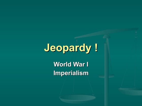 Jeopardy Home Front Wwi Wwii | PPT