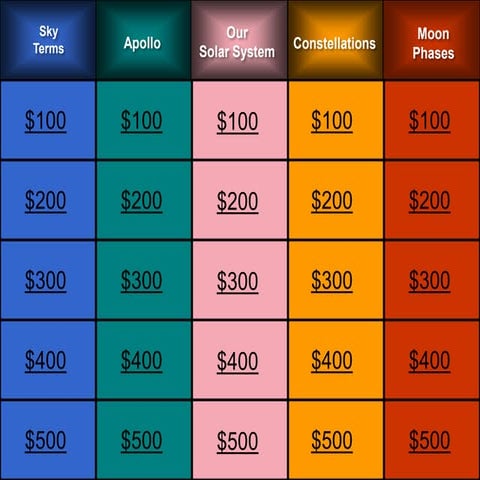 Space jeopardy | PPTX