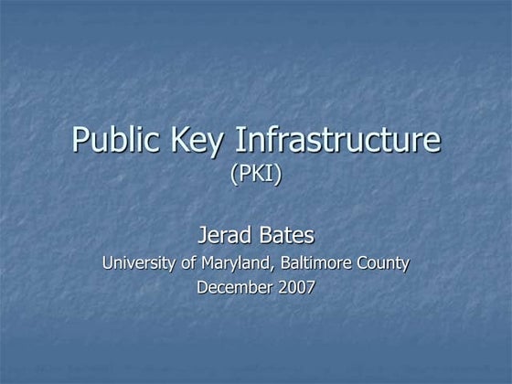 public key infrastructure | PPTX