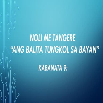 Noli me tangere kabanata 48 | PPTX