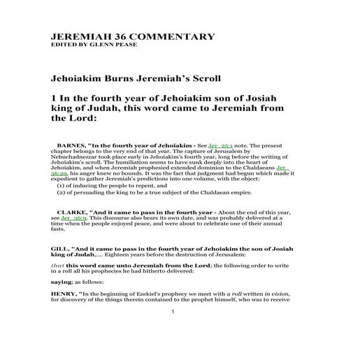 Jeremiah 36 commentary | PDF