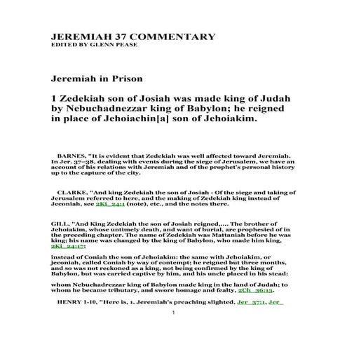 Jeremiah 37 commentary | PDF