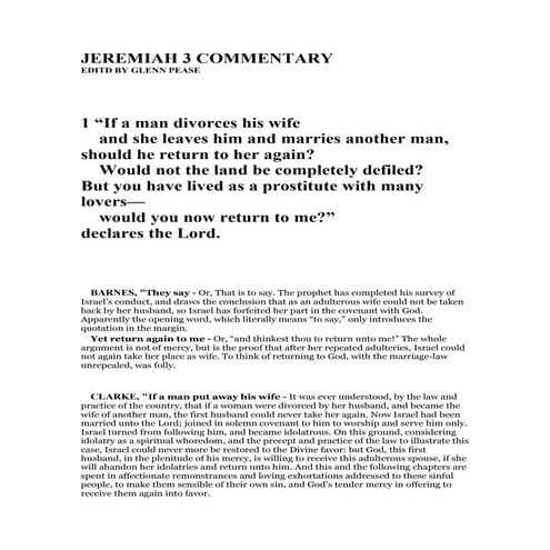 Jeremiah 3 commentary | PDF