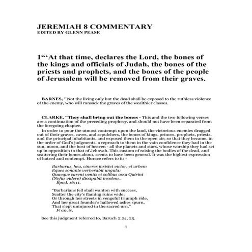 Jeremiah 8 commentary | PDF