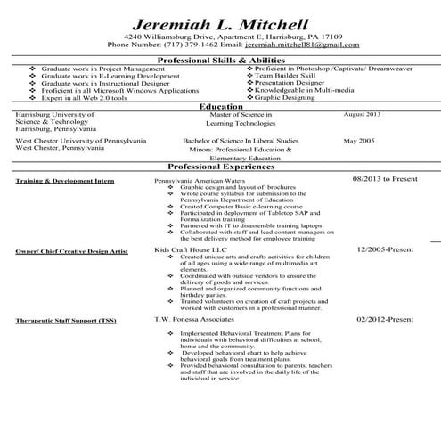 Melissa Harbold 2016 Resume | PDF