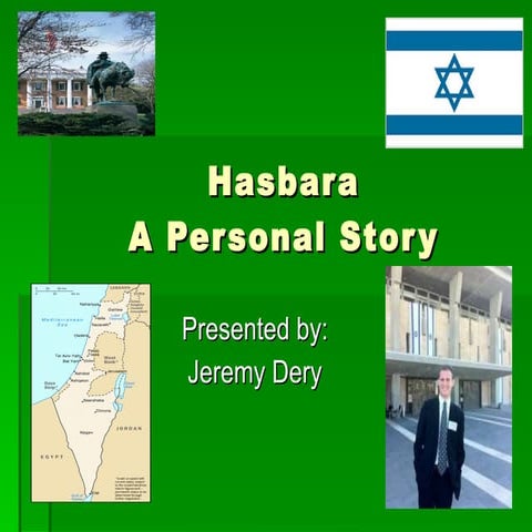 Hasbara: Personal story | PPT