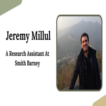 Jeremy Millul - A Research Assistant At Smith Barney | PDF