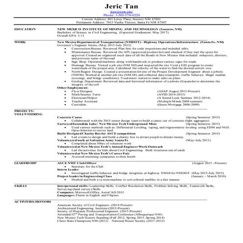 Jeric Tan Current Resume | DOCX