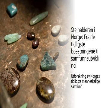 Presentasjon om steinalderen i norsk historie | PPTX