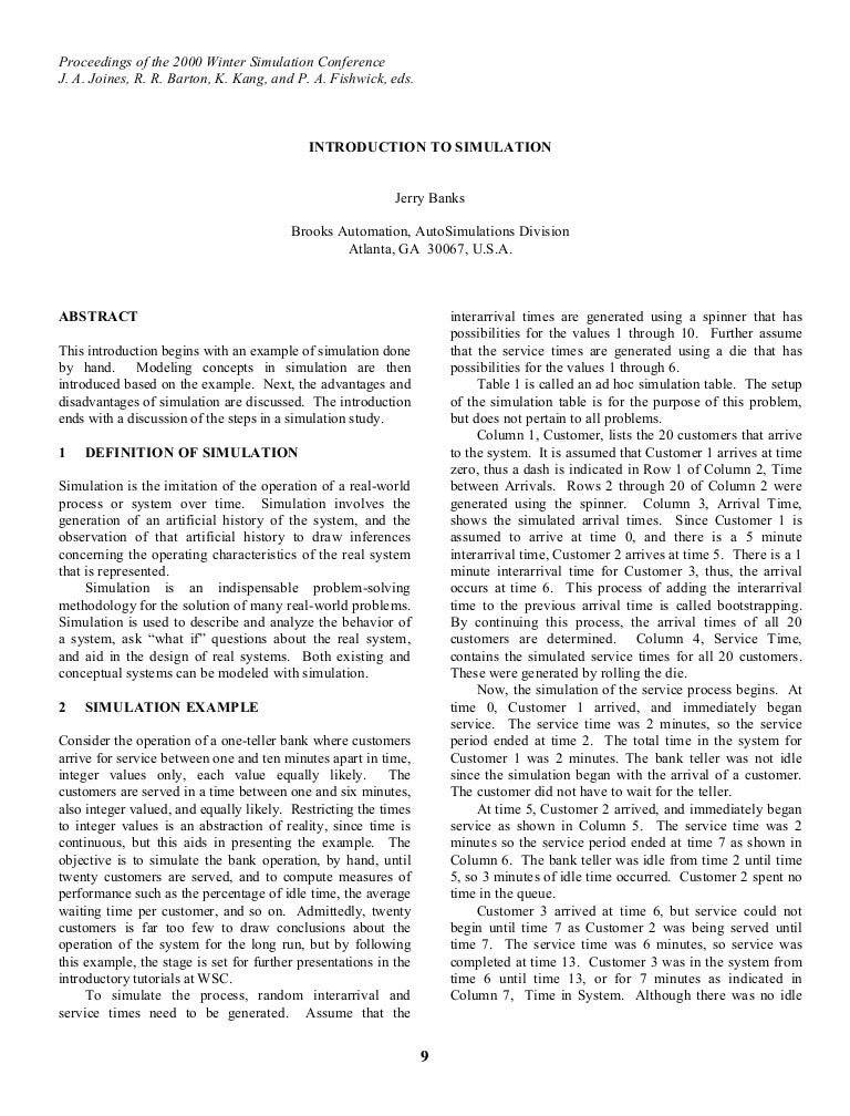 Jerry Banks Introduction To Simulation
