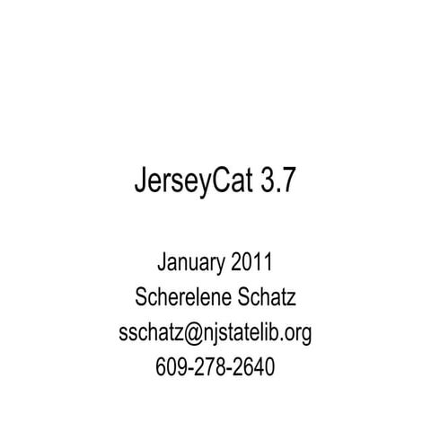 Jersey cat 3.7 | PPT