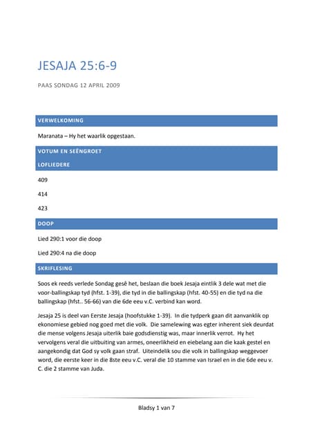 God se genadejaar | PPT