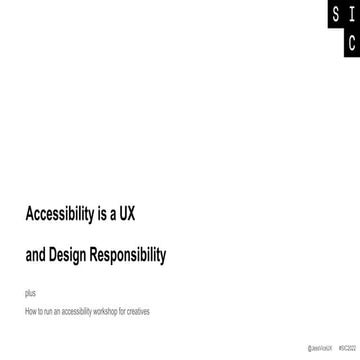 Experiencing Extremes: A Design Team's Guide to Accessibility by Jess ...