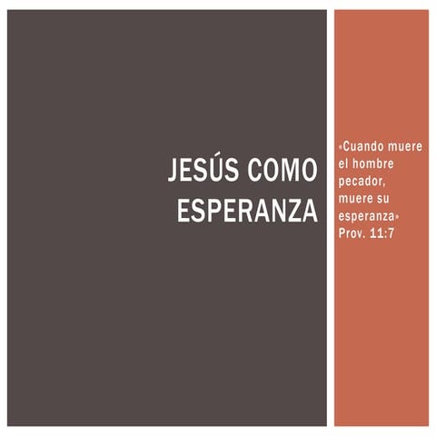 Jesús como esperanza | PPTX