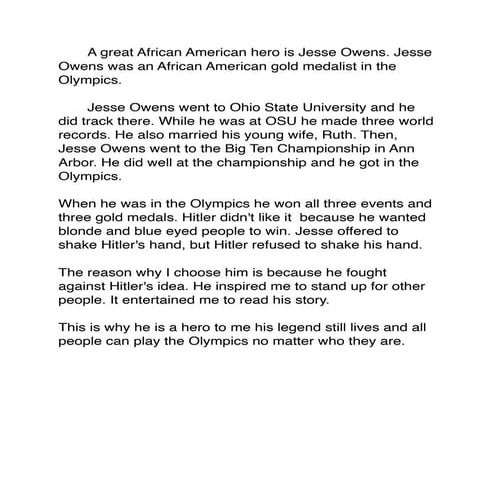 Jesse Owens - Dylan C. | PDF