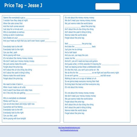 Jesse j price tag | PDF
