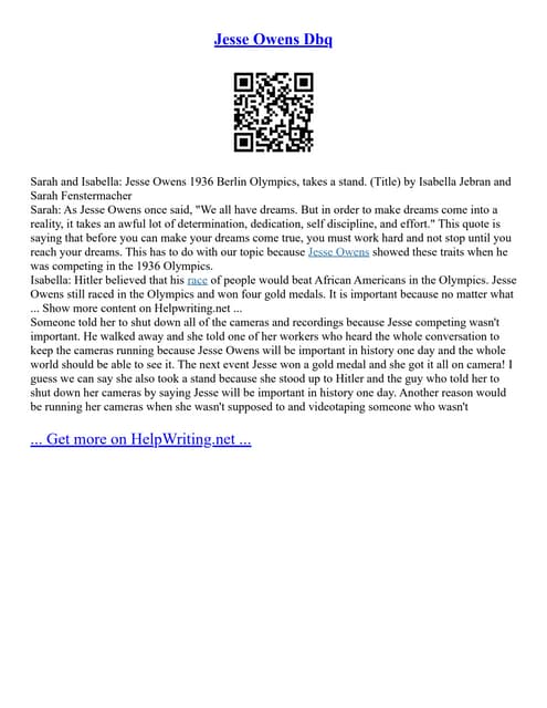 JESSE OWENS | PDF