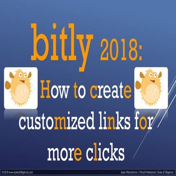 BITLY TUTORIAL 2018: How to create customized links for more clicks! | PDF | Internet | Computing