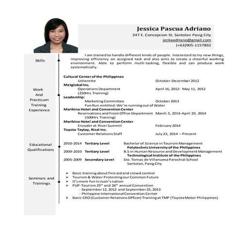 Jessica Adriano Resume | DOCX