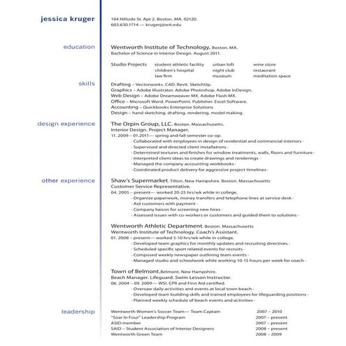 Jessica Kruger Resume | PDF