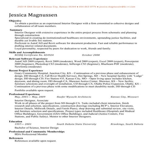 Jessica Magnussen Resume | PDF