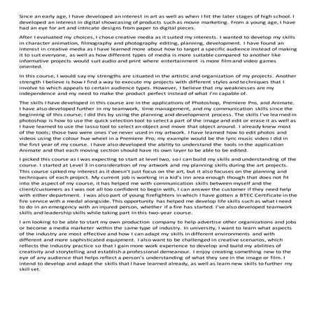 Personal Statement Hannah Jones 1412238 | DOCX