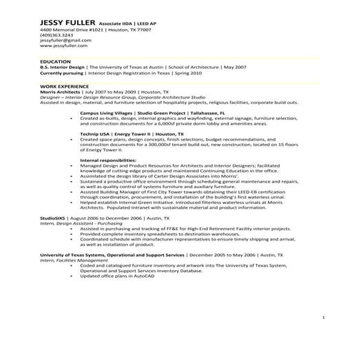 Jessy Fuller Resume | PDF