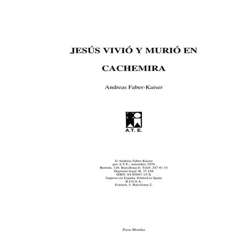 Jesus vivio-y-murio-en-cachemira. | PDF