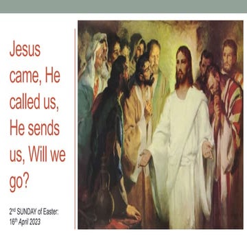 Jesus came, called and sent us. Will we go? 160423 Bangsar LC.pptx