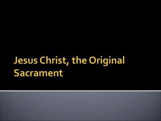 The Sacraments Of Initiation | PPTX