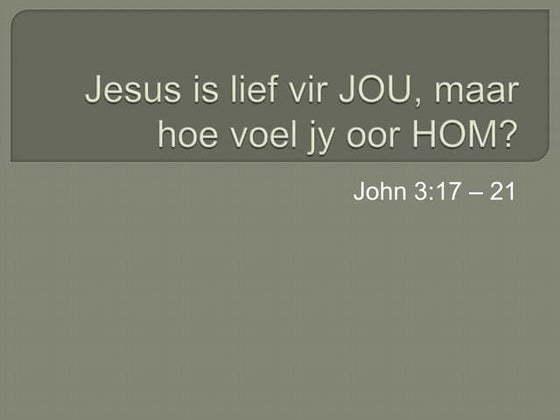 Ek sal vir jou ’n god wees, | PPT