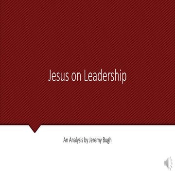 Jesus on leadership | PPTX