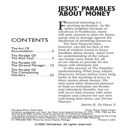 Jesus Parables About Money | PDF