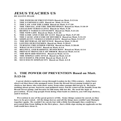 Jesus teaches us | PDF